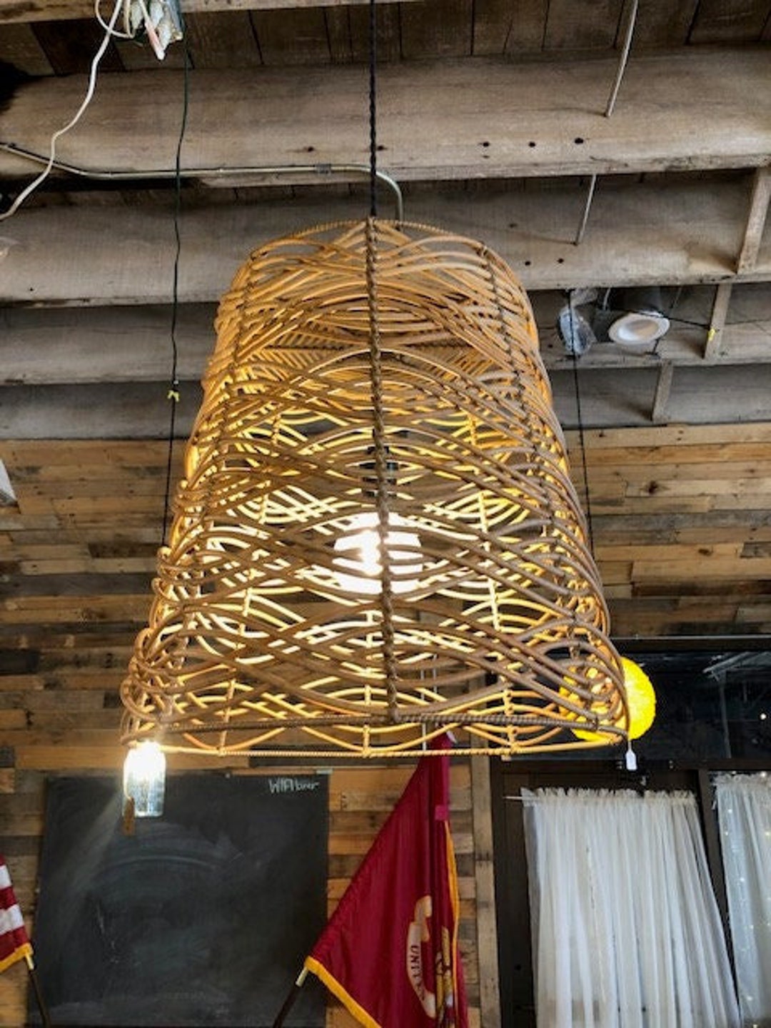Basket Pendant Light Fixture - Etsy
