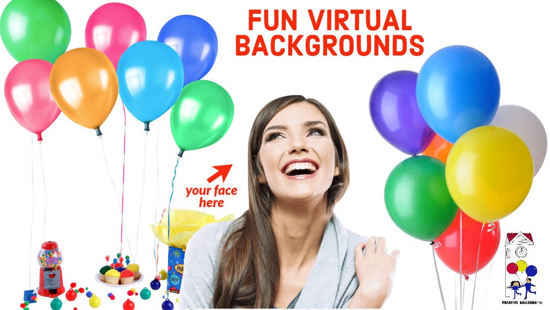 5 Pack Virtual Backgrounds - Custom Virtual Background for Birthdays ...