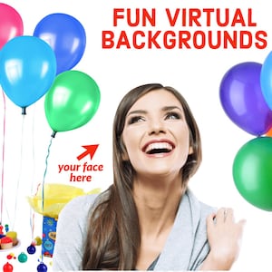 5 Pack Virtual Backgrounds - Custom Virtual Background for Birthdays ...