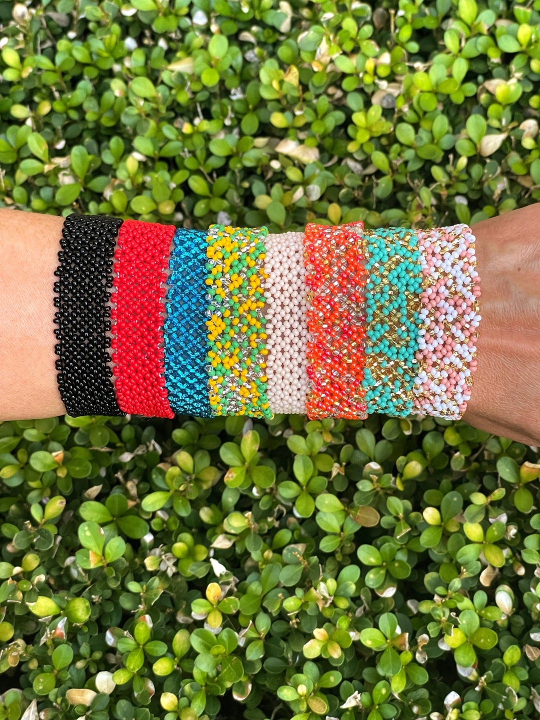 Mexican Beaded Bracelet: Adjustable Chaquira Handmade Bracelet - Etsy