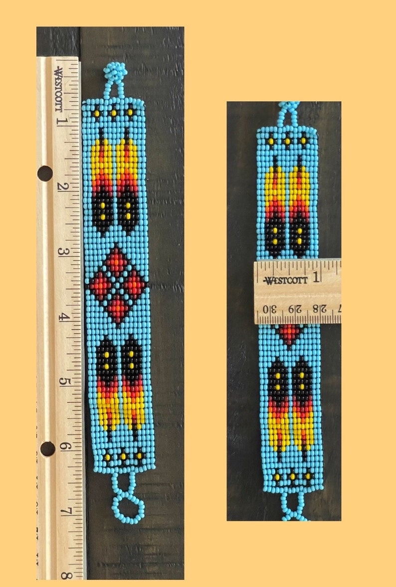 Handmade Mexican Beaded Bracelet: Maya Inspired Glass Beadwork - Etsy
