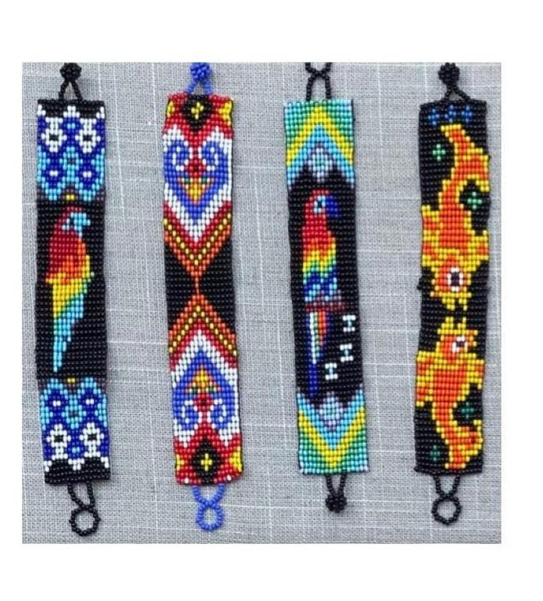 Handmade Mexican Beaded Bracelet: Maya Inspired Glass Beadwork - Etsy