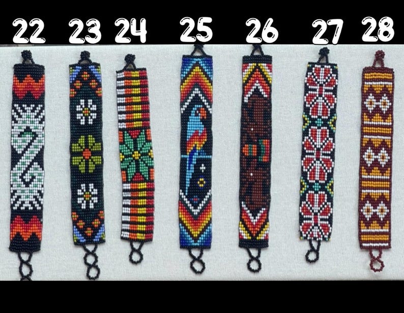 Handmade Mexican Beaded Bracelet: Maya Inspired Glass Beadwork - Etsy