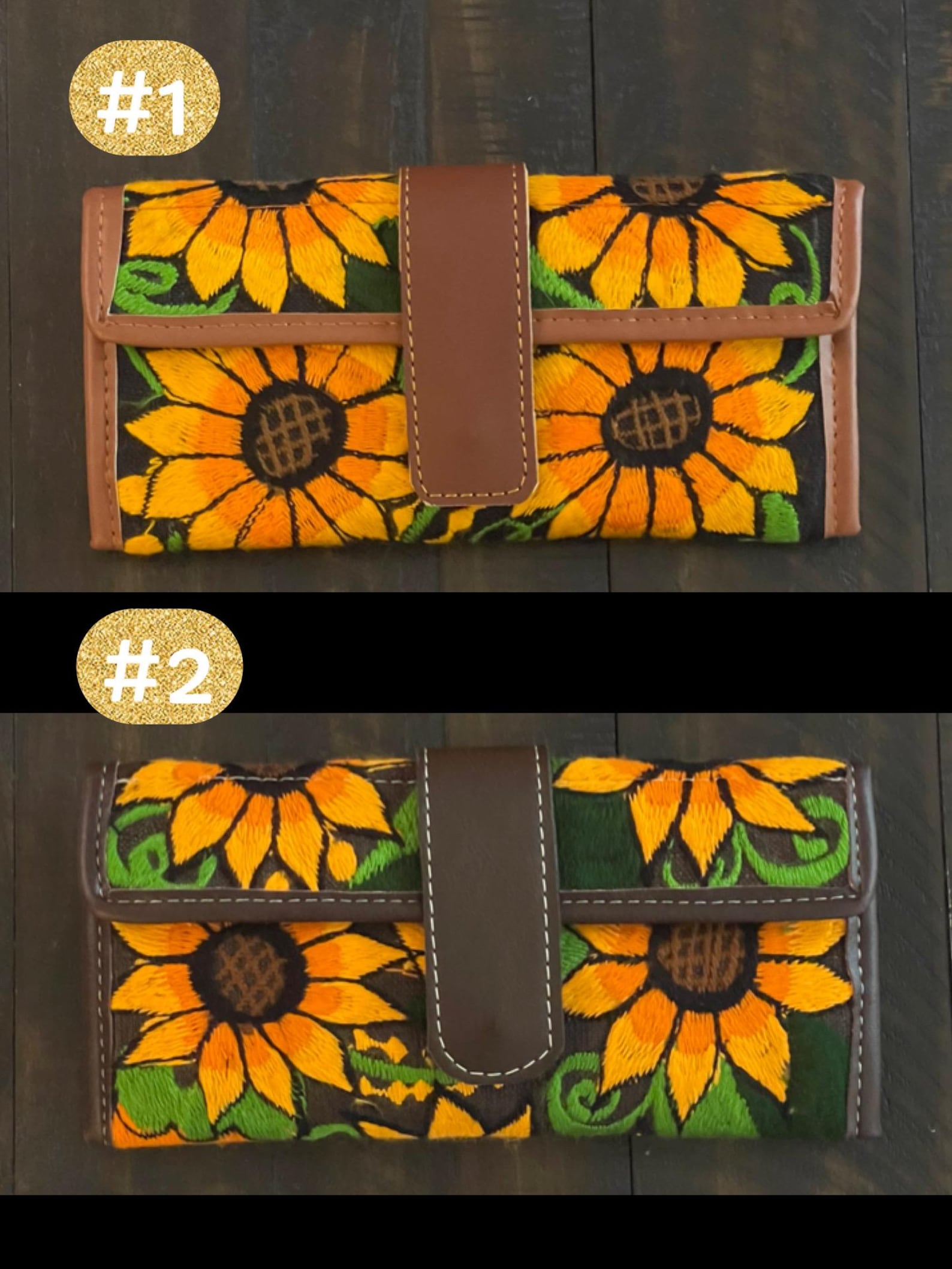 Embroidered Leather Mexican Wallet: Handmade Floral Clutch - Etsy