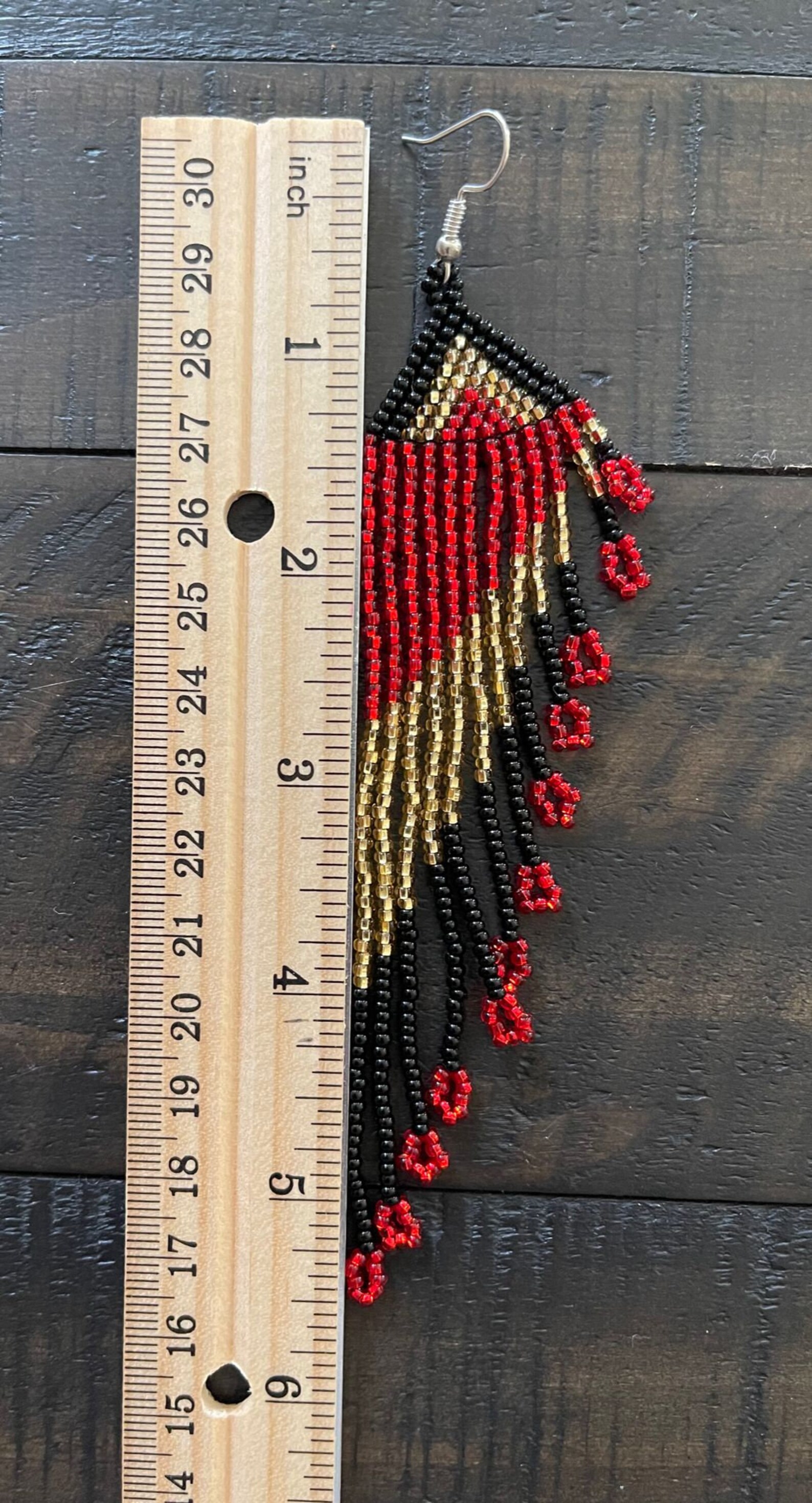 Mexican Beaded chaquira Earrings Mayan Artesanías Holiday - Etsy