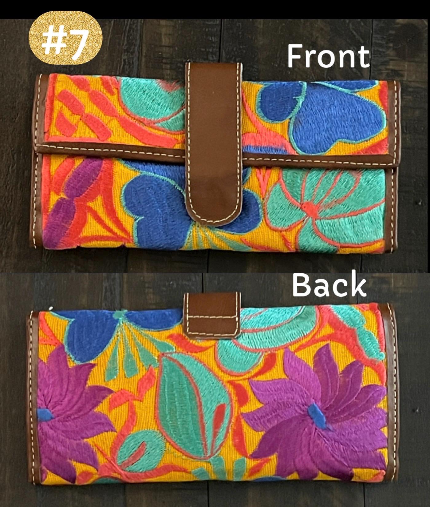 Embroidered Leather Mexican Wallet: Handmade Floral Clutch - Etsy
