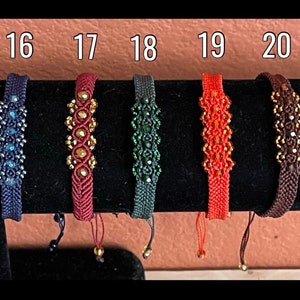 Mexican Hand Woven Bracelets Adjustable Colorful Handmade Bead ...