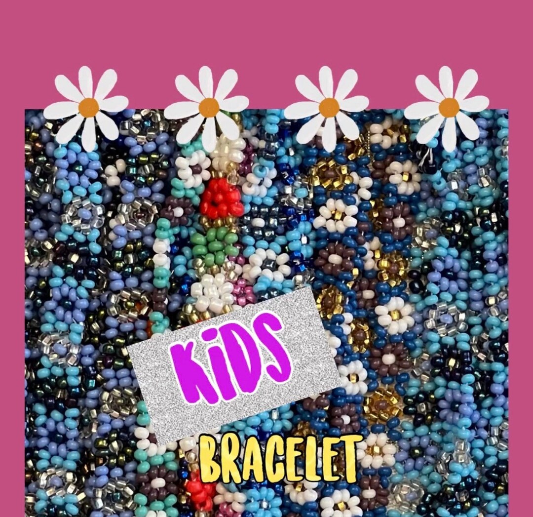 Mexican Beaded Bracelets Adjustable Beaded Flower Bracelets Kid's ...