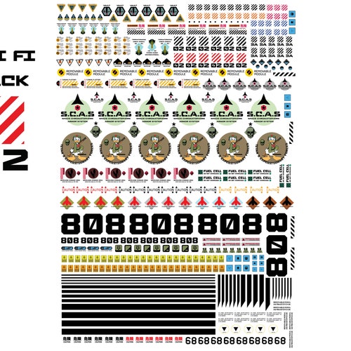Sci-fi Waterslide Decals Action Figures Custom Models - Etsy
