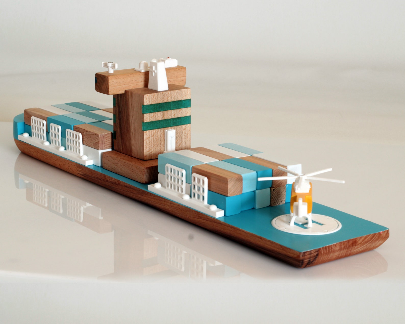 Container wood ship toy Wooden ship toy Wooden cargo ship | Etsy