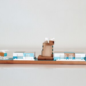 Container wood ship toy Wooden ship toy Wooden cargo ship | Etsy