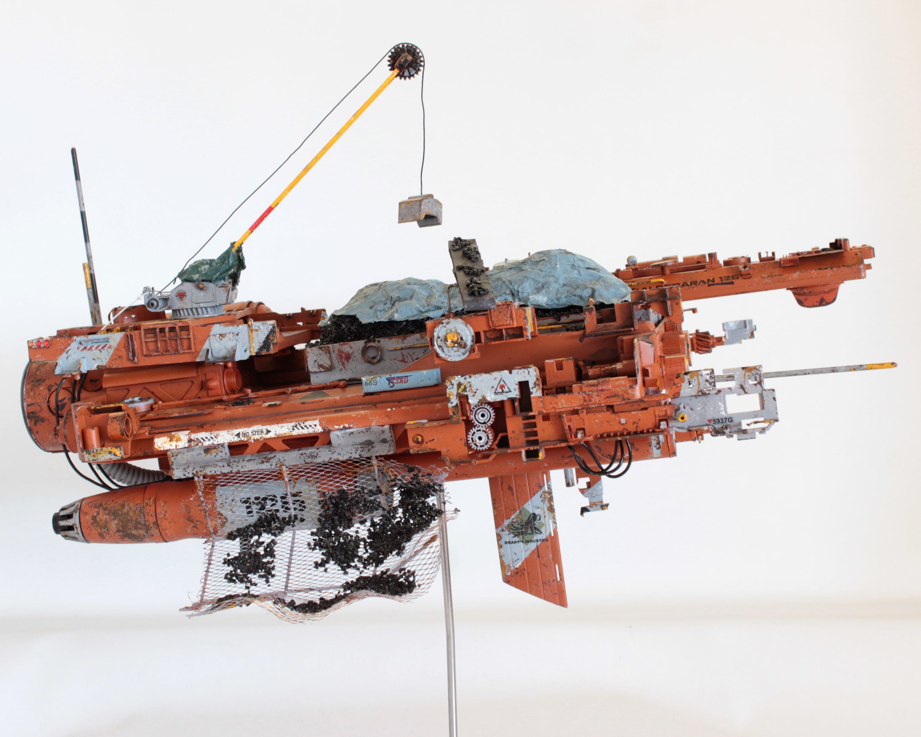 Spaceship Model Coal Carrier Scratchbuild Spaceship Collectible Toy