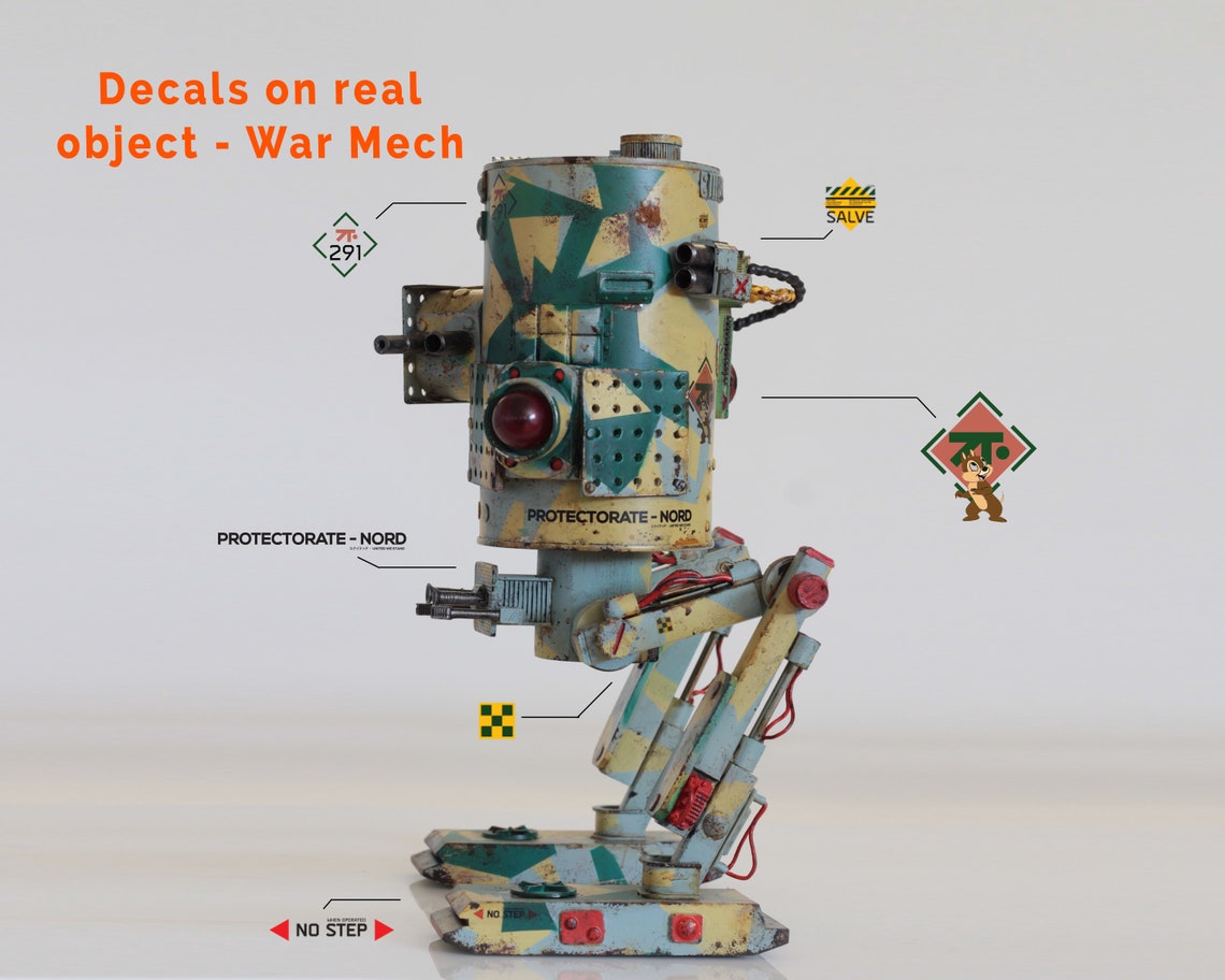 Sci-fi Waterslide Decals, Action Figures Custom Models, Warning Diorama ...