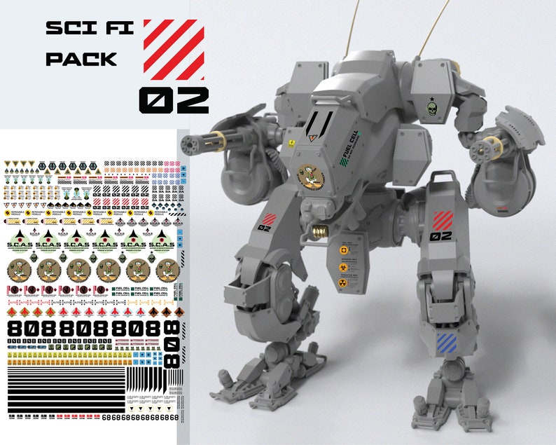 Sci-fi Waterslide Decals, Action Figures Custom Models, Warning Diorama ...