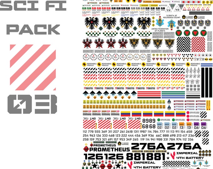 Sci-fi Waterslide Decals, Action Figures Custom Models, Warning Diorama ...