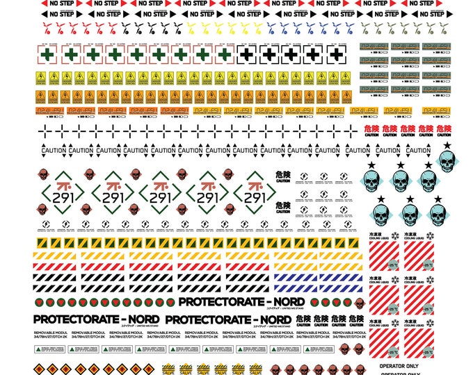 Sci-fi Waterslide Decals, Action Figures Custom Models, Warning Diorama ...