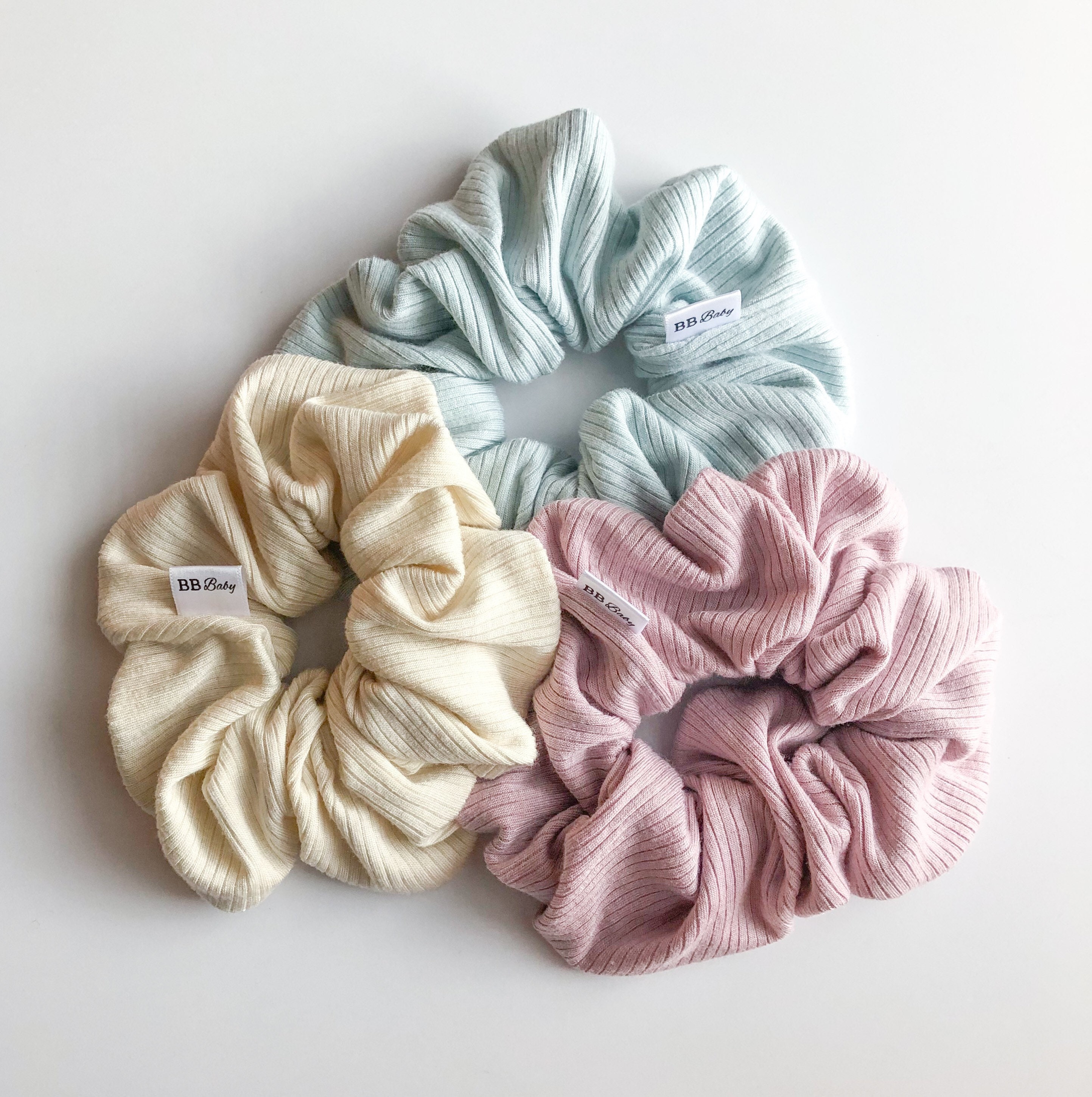 Organic Cotton Ribbed Knit Soft Oversize Scrunchie | Etsy