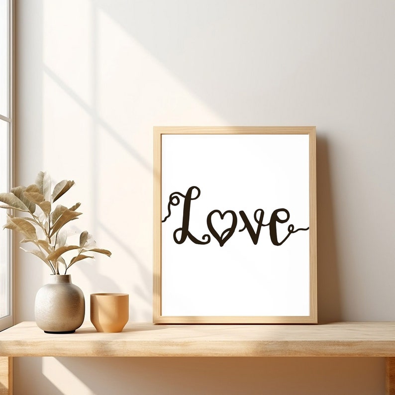 Love, Printable Quotes in JPEG and SVG, Motivational Print, Typography ...