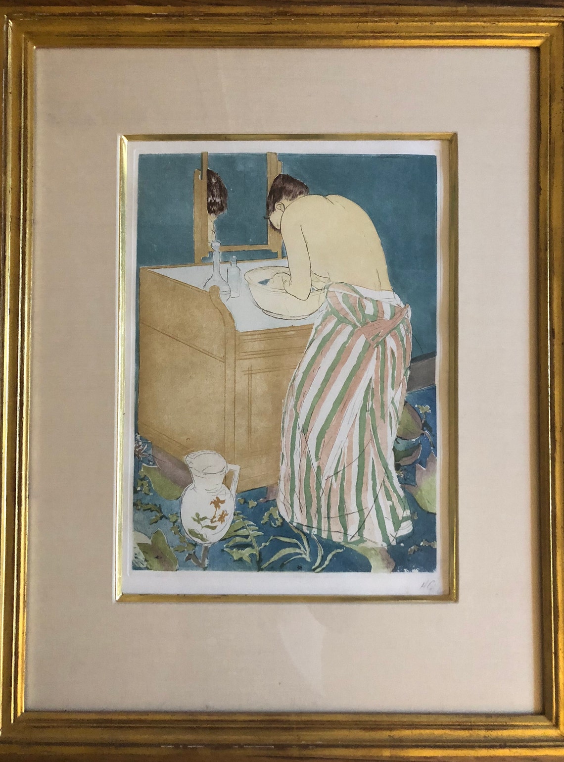 Mary Cassatt Etching and Drypoint woman Bathing - Etsy