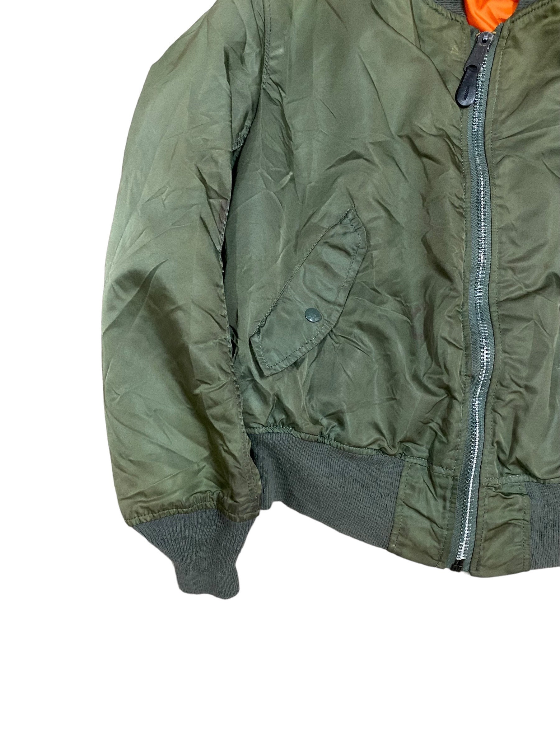 Vtgrare 80s Alpha Industries Ma-1 Flyers Jacket Olive Green Bombers ...