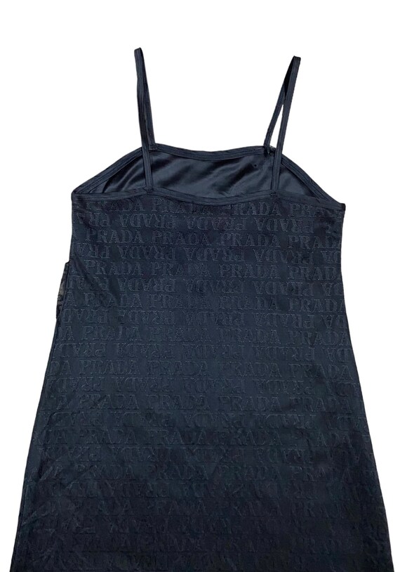 Vtg!!!Rare Luxury Prada Black Monogram Logo Dress/Lux… - Gem