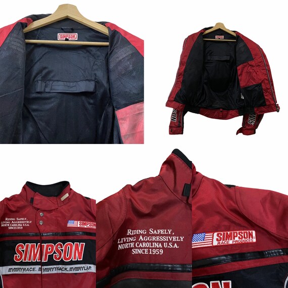Vtg!!!Rare 90’s Simpson Usa Race Product/Bikers Jacke… - Gem