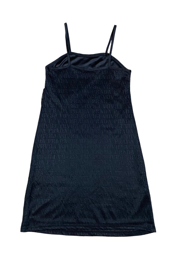 Vtg!!!Rare Luxury Prada Black Monogram Logo Dress/Lux… - Gem