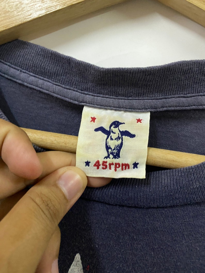 Vtgrare 90s 45rpm Studio Garment Indigo Dye Tee - Etsy