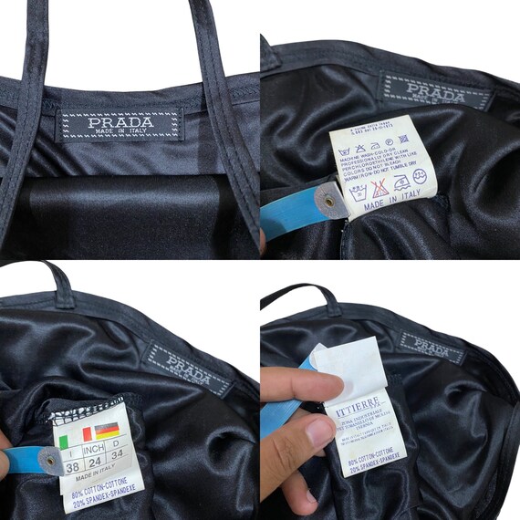 Vtg!!!Rare Luxury Prada Black Monogram Logo Dress/Lux… - Gem