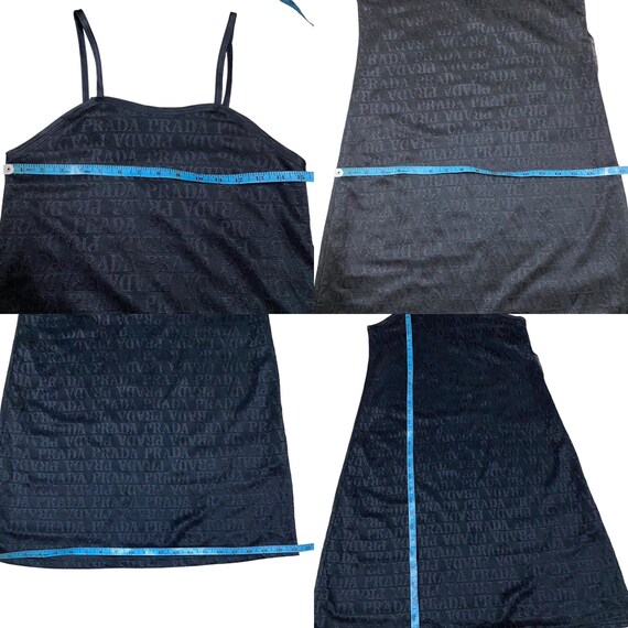 Vtg!!!Rare Luxury Prada Black Monogram Logo Dress/Lux… - Gem