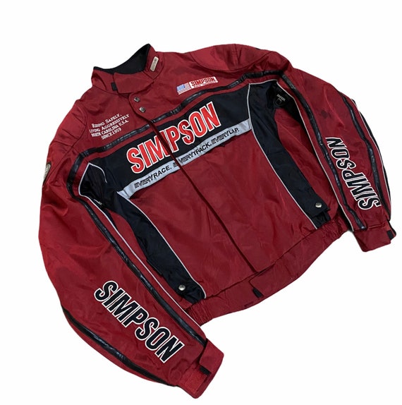 Vtg!!!Rare 90’s Simpson Usa Race Product/Bikers Jacke… - Gem