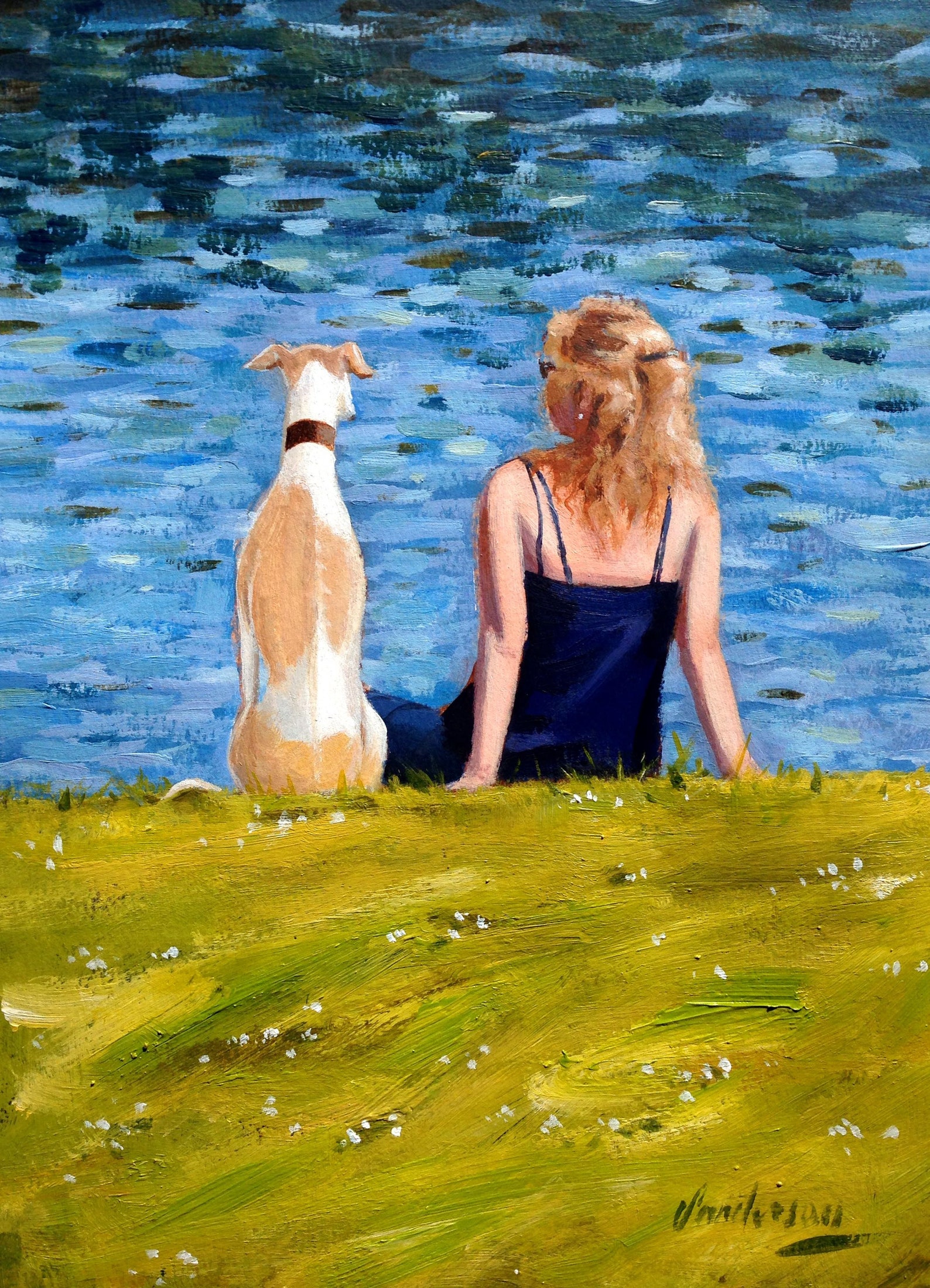 A Perfect Day.. Giclee Print, Greyhound, Greyhound Art, Whippet ...