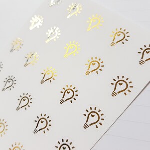 Planner Stickers Icons Light Bulb Idea Electricity - Etsy