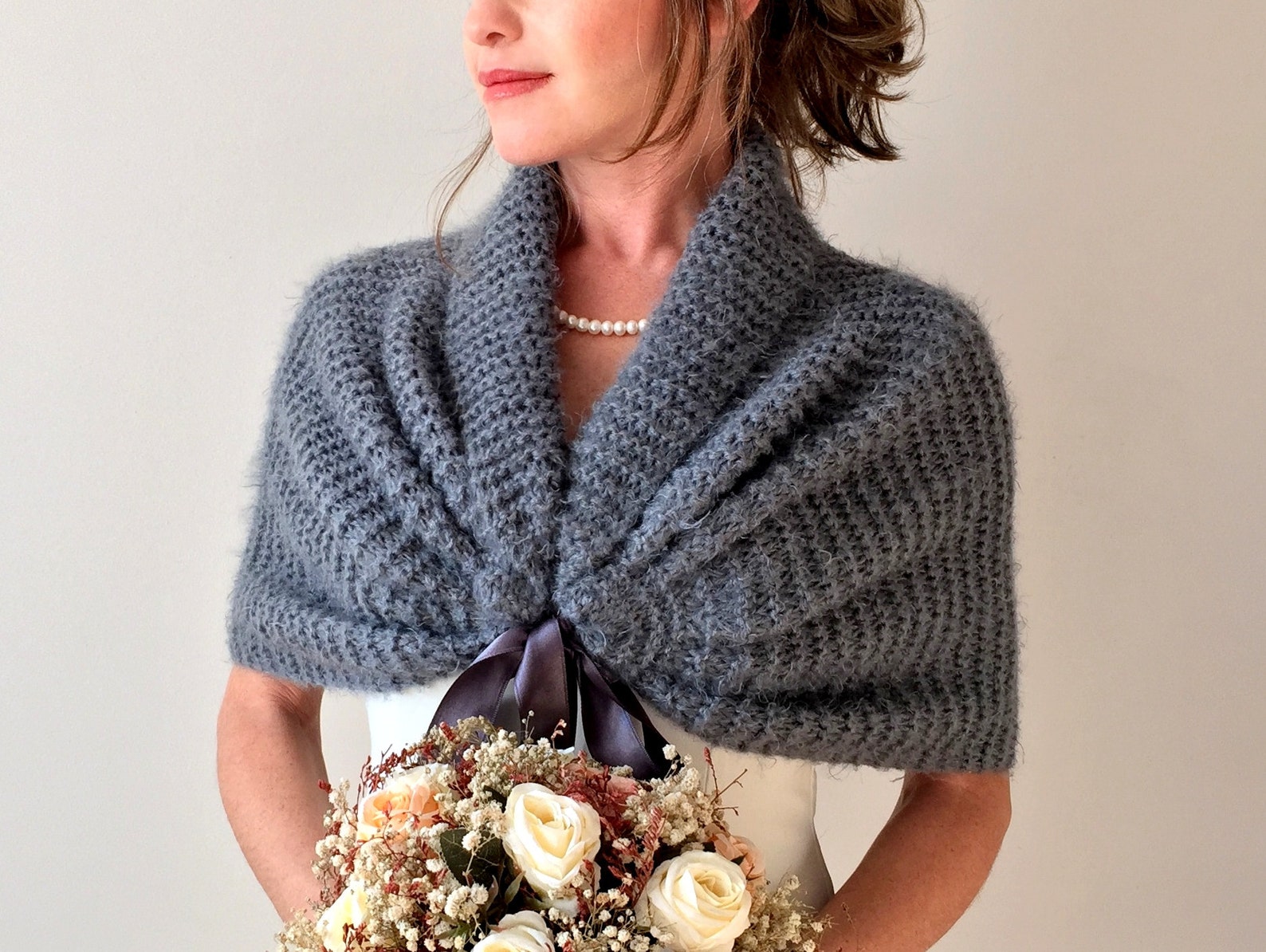 Dark Gray Shawl Winter Wedding Wrap Bridesmaid Shawl - Etsy