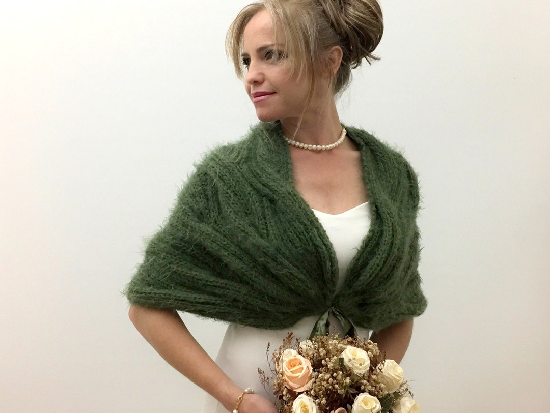 Warm Wool Shrug, Winter Wedding Shawl, Bridal Wrap, Evening Scarf ...