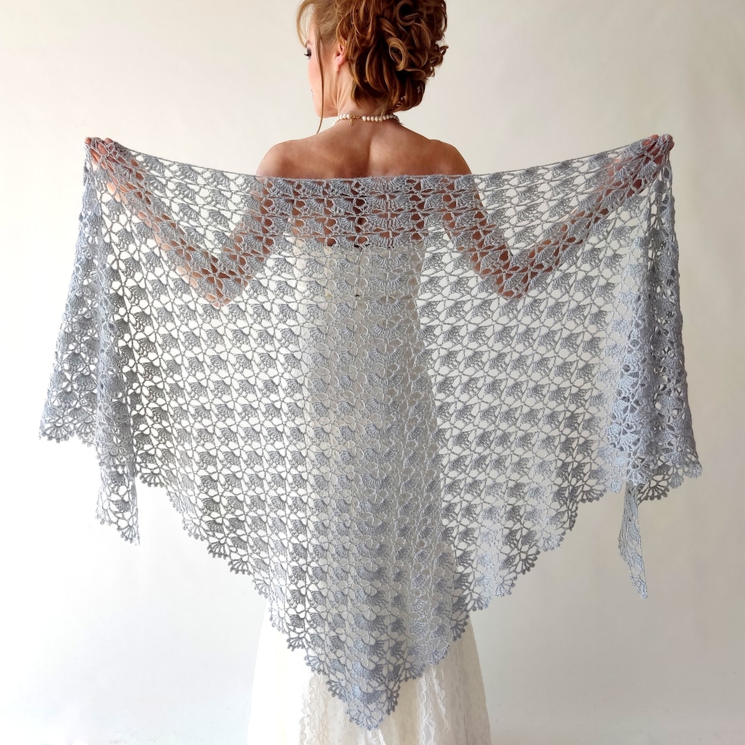 Silver Glitter Shawl, Sparkly Evening Wrap, Shiny Cover Up, Bridal ...