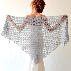 Silver Glitter Shawl, Sparkly Evening Wrap, Shiny Cover Up, Bridal ...