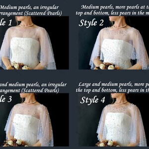 Wedding Cape, Ivory Pearl Topper, Bridal Capelet, Alternative Veil ...