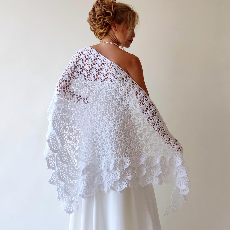 White Shawl - Etsy