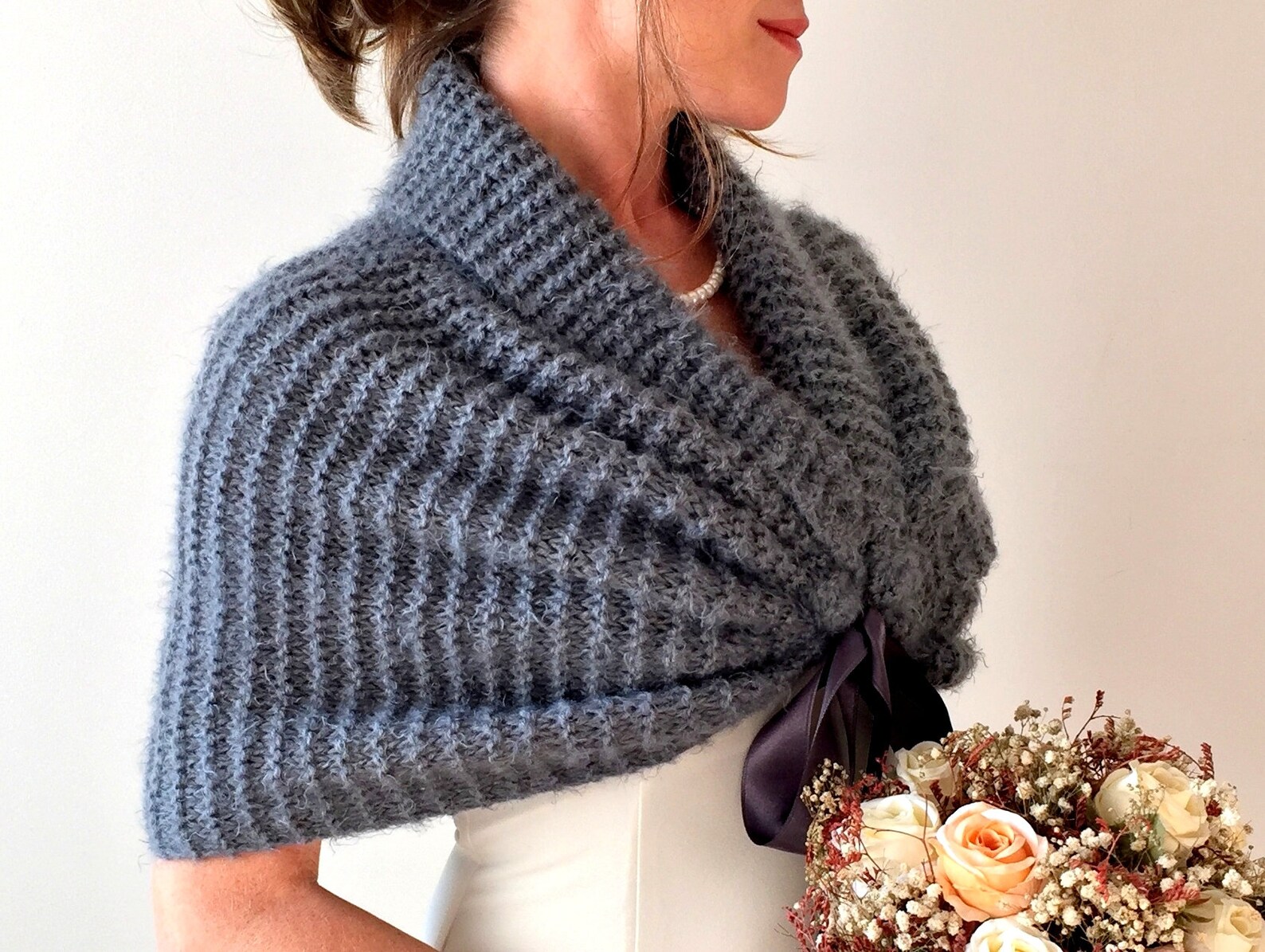 Dark Gray Shawl Winter Wedding Wrap Bridesmaid Shawl - Etsy