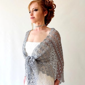 Silver Glitter Shawl, Sparkly Evening Wrap, Shiny Cover Up, Bridal ...