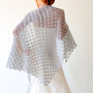 Silver Glitter Shawl, Sparkly Evening Wrap, Shiny Cover Up, Bridal ...