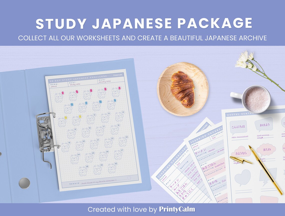Japanese Study Package Japanese Starter Pack Japanese - Etsy