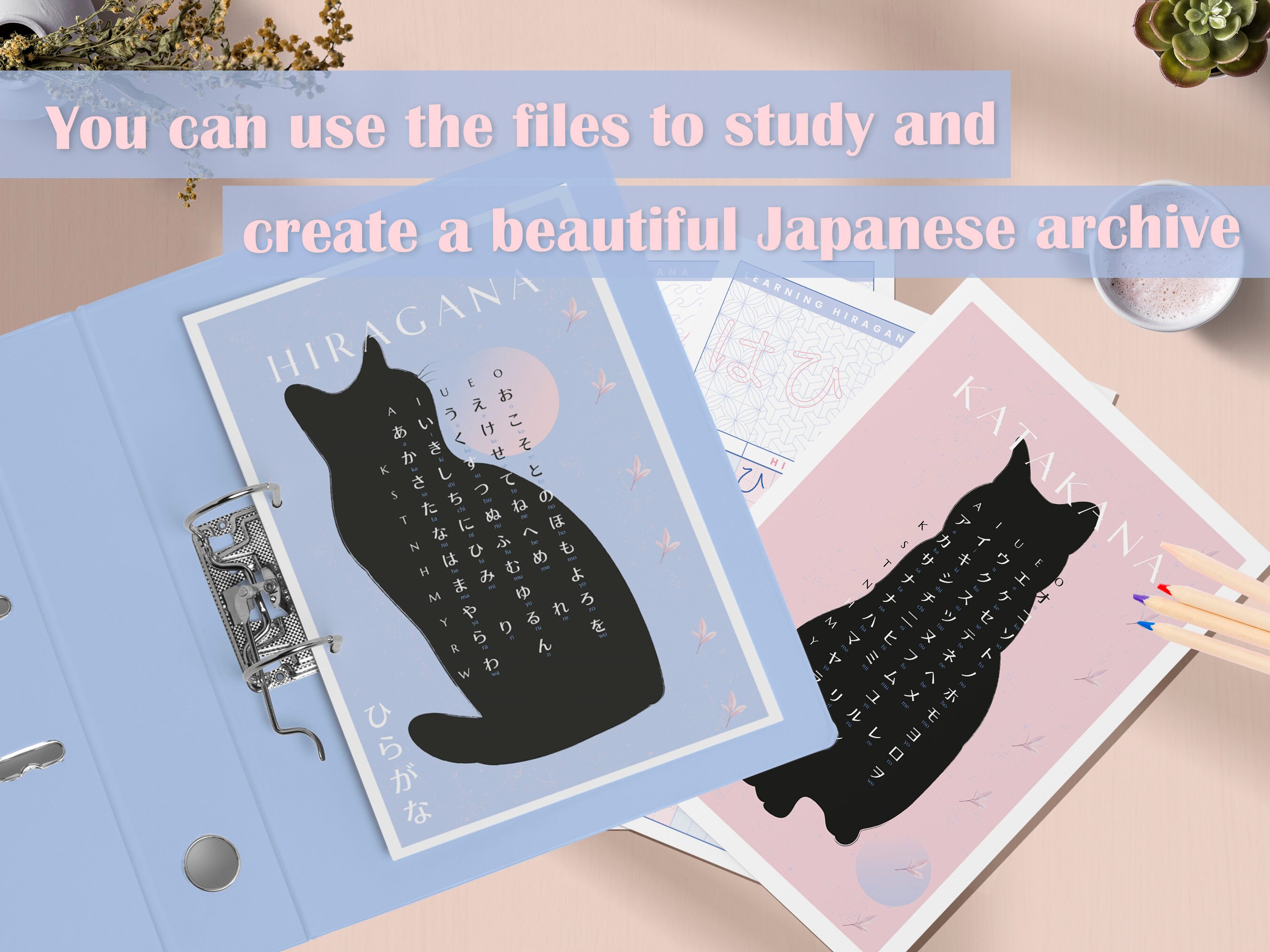 Hiragana + Katakana Poster Chart - Set of 2 - Printable Digital Art ...