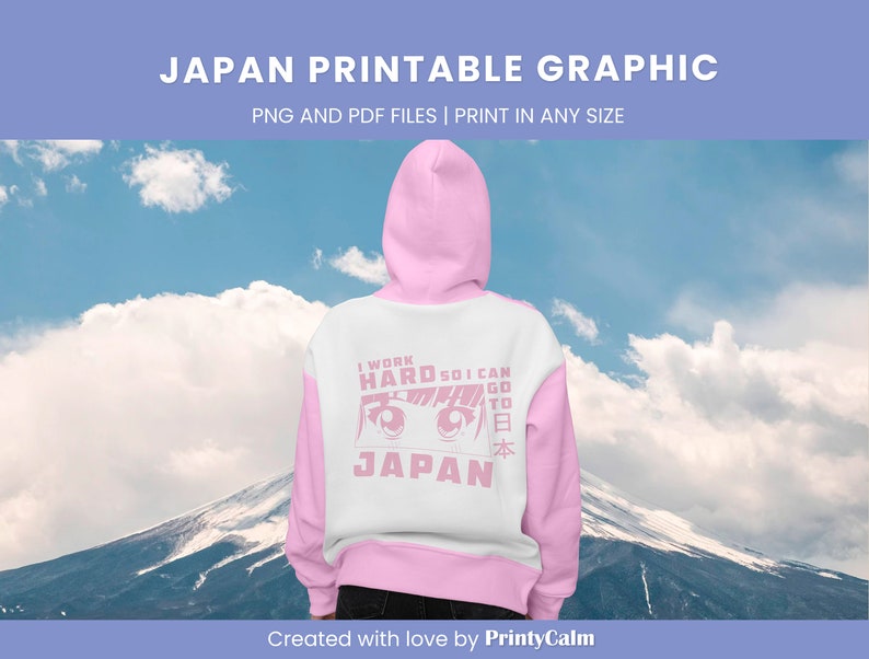 Japan Printable Graphic, Japan PNG & PDF, Japanese Merch Design to ...