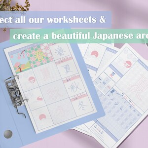 Writing Kanjis - Seasons in Japanese - Japanese Coloring & Practicing ...