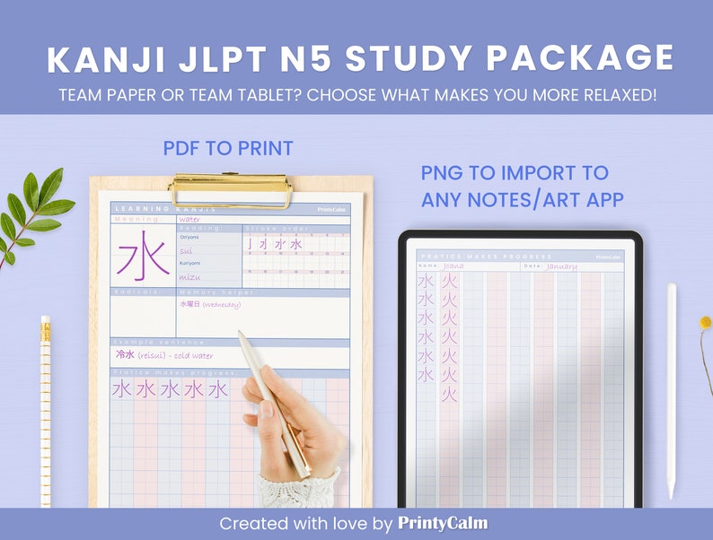 Kanji JLPT N5 Study Package, Japanese N5 Kanji Flashcards With Google ...