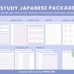Japanese Study Package - Japanese Starter Pack - Japanese Study ...