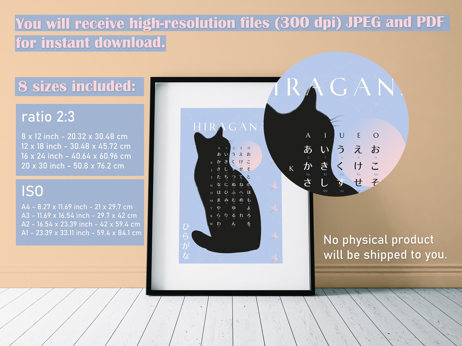 Hiragana + Katakana Poster Chart - Set of 2 - Printable Digital Art ...