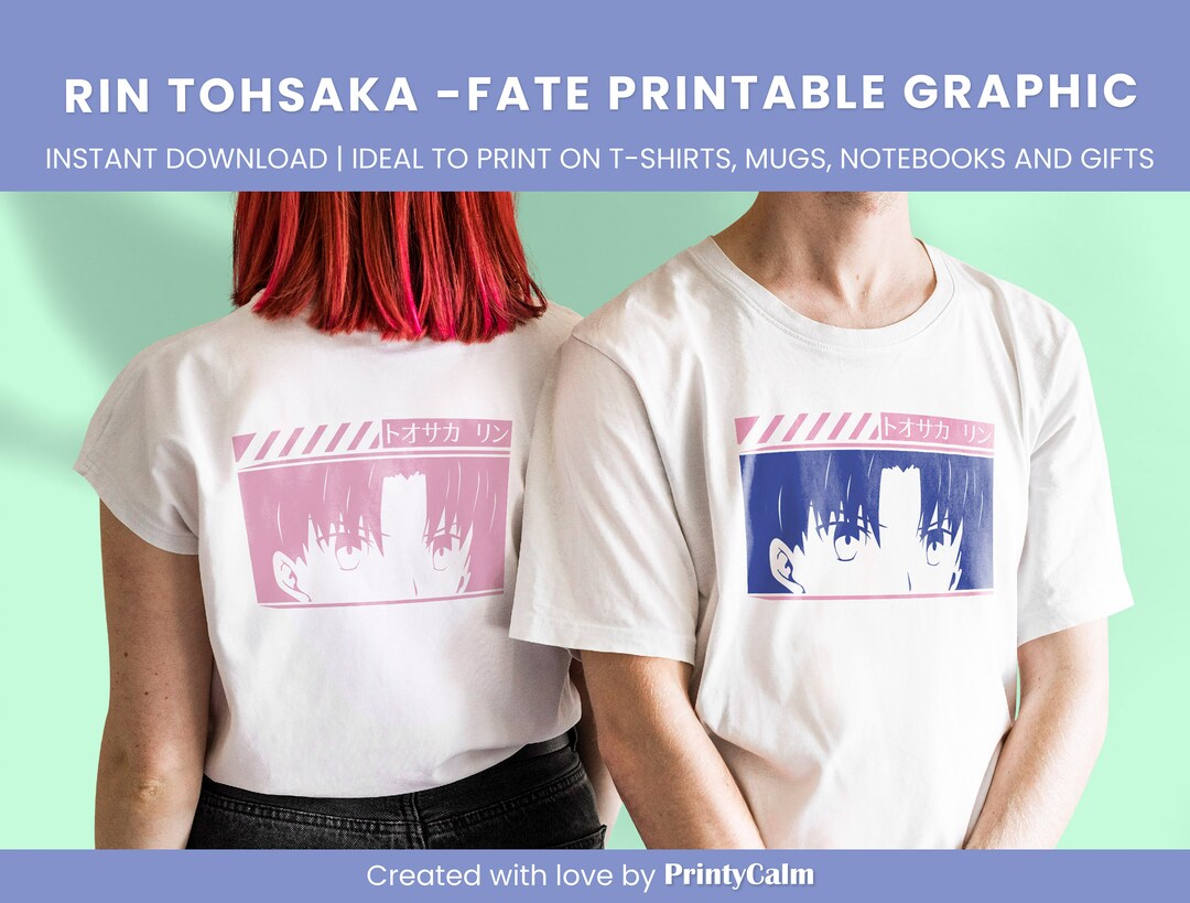 Rin Tohsaka FATE Printable Graphic Rin Tohsaka PNG & PDF - Etsy